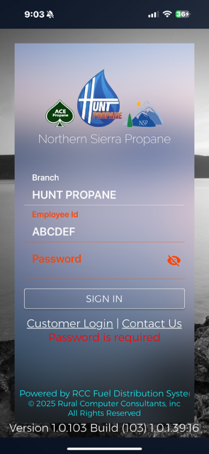 Northern Sierra Propane Inc. - Customer LOGIN